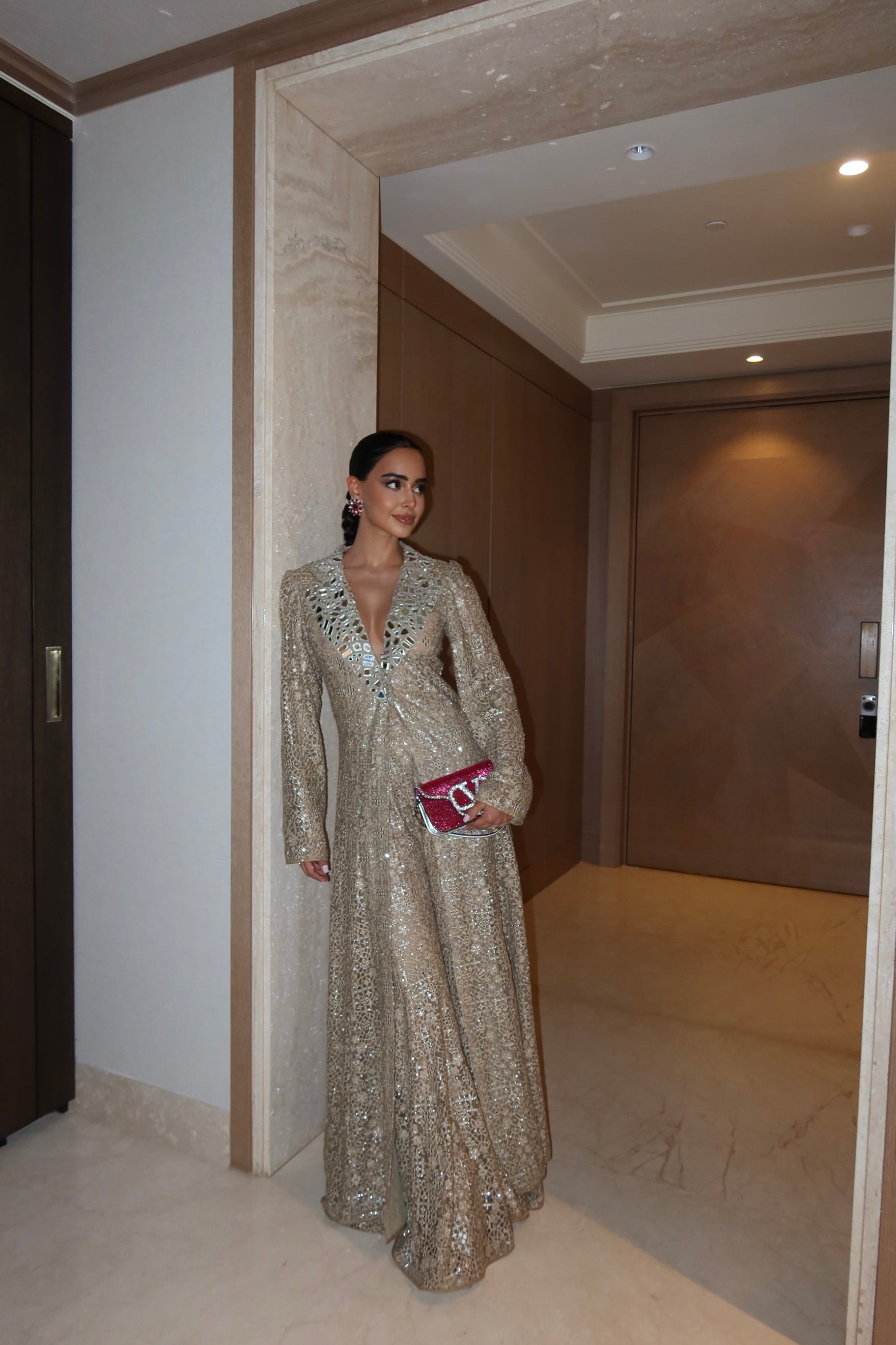 Arushi Mehra in our Lace Floral Long Blazer Set – 29india